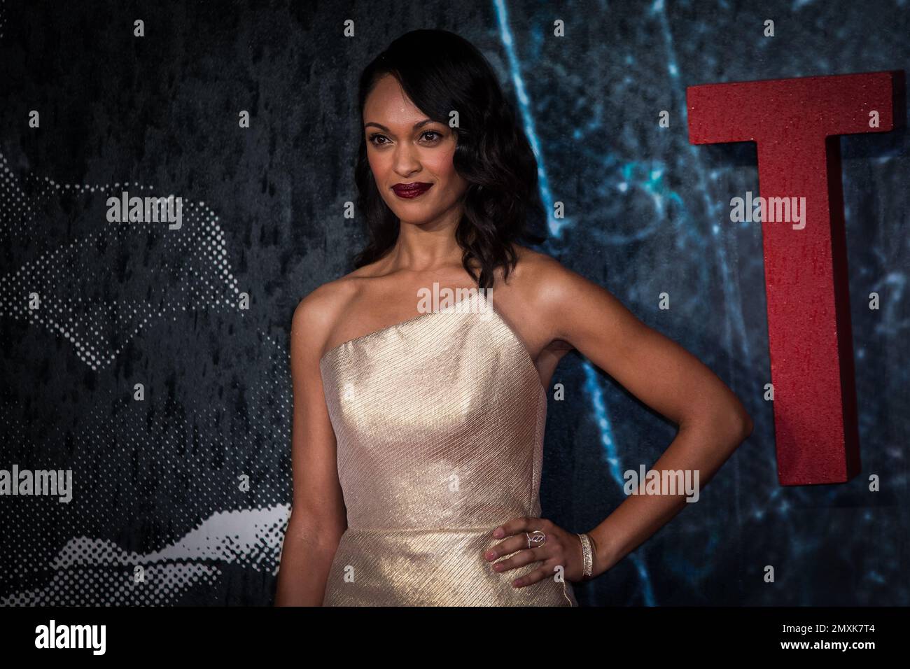 Actress Cynthia Addai-Robinson poses for photographers upon arrival at ...