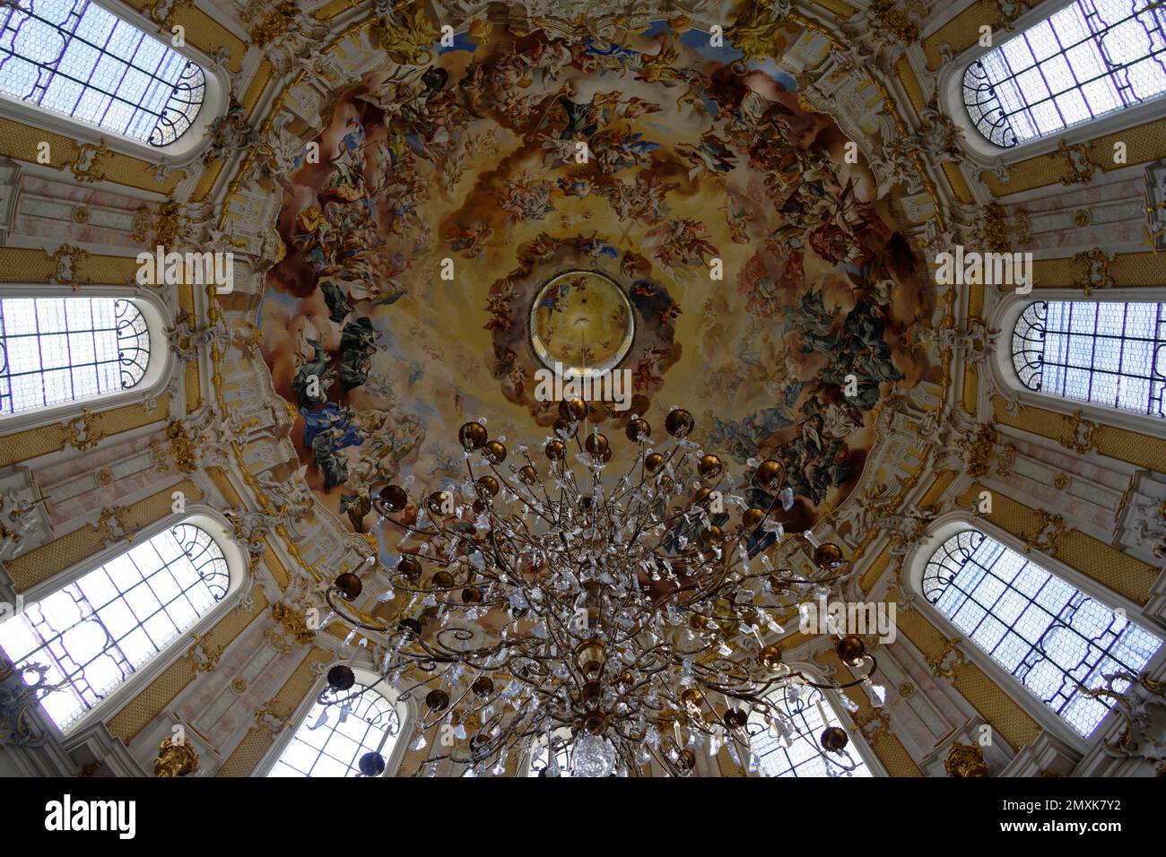 Ettal Monastery, altar, dome, Ettal, Bavaria, Germany, Europe Stock ...