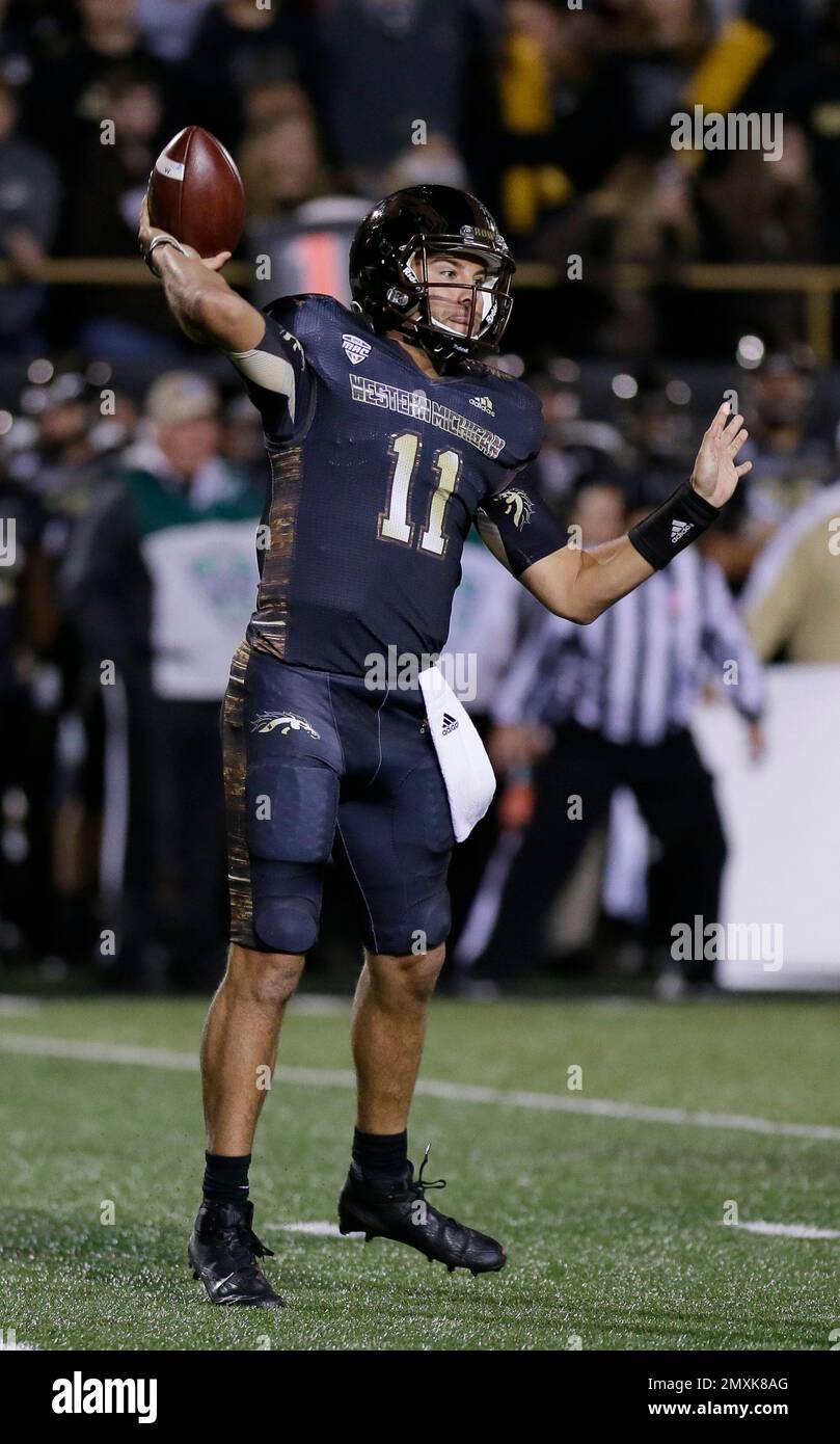 Western Michigan quarterback Zach Terrell passes against Northern ...