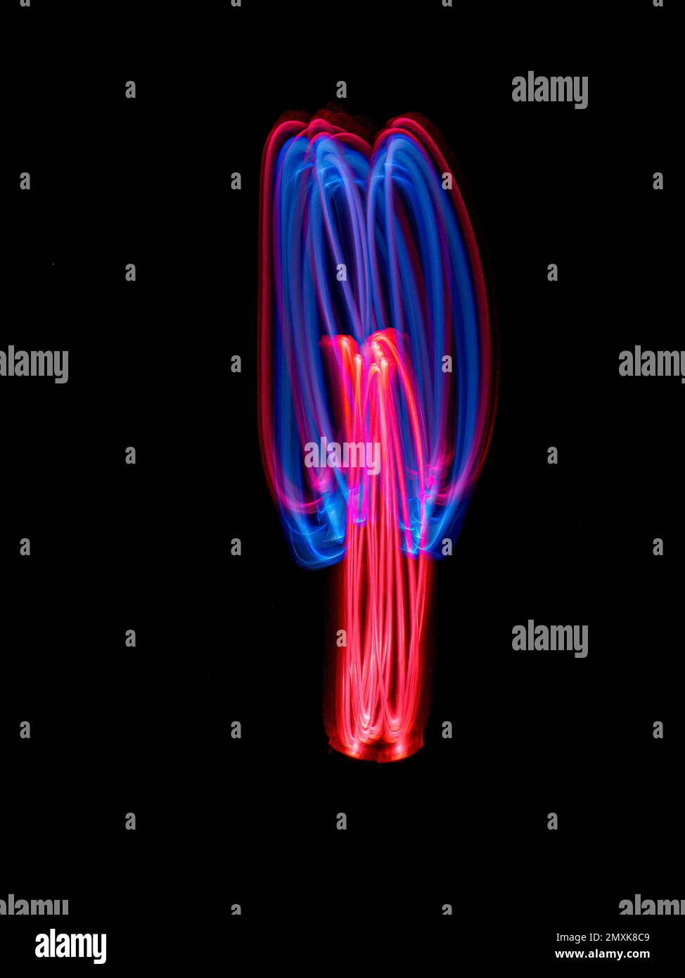 Dark background, abstract figures, gas flame, long exposure, movement ...