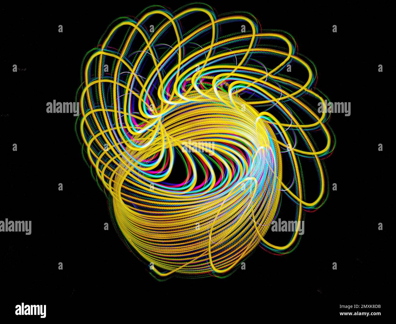 Dark background, abstract figures, long exposure, movement, pendulum ...