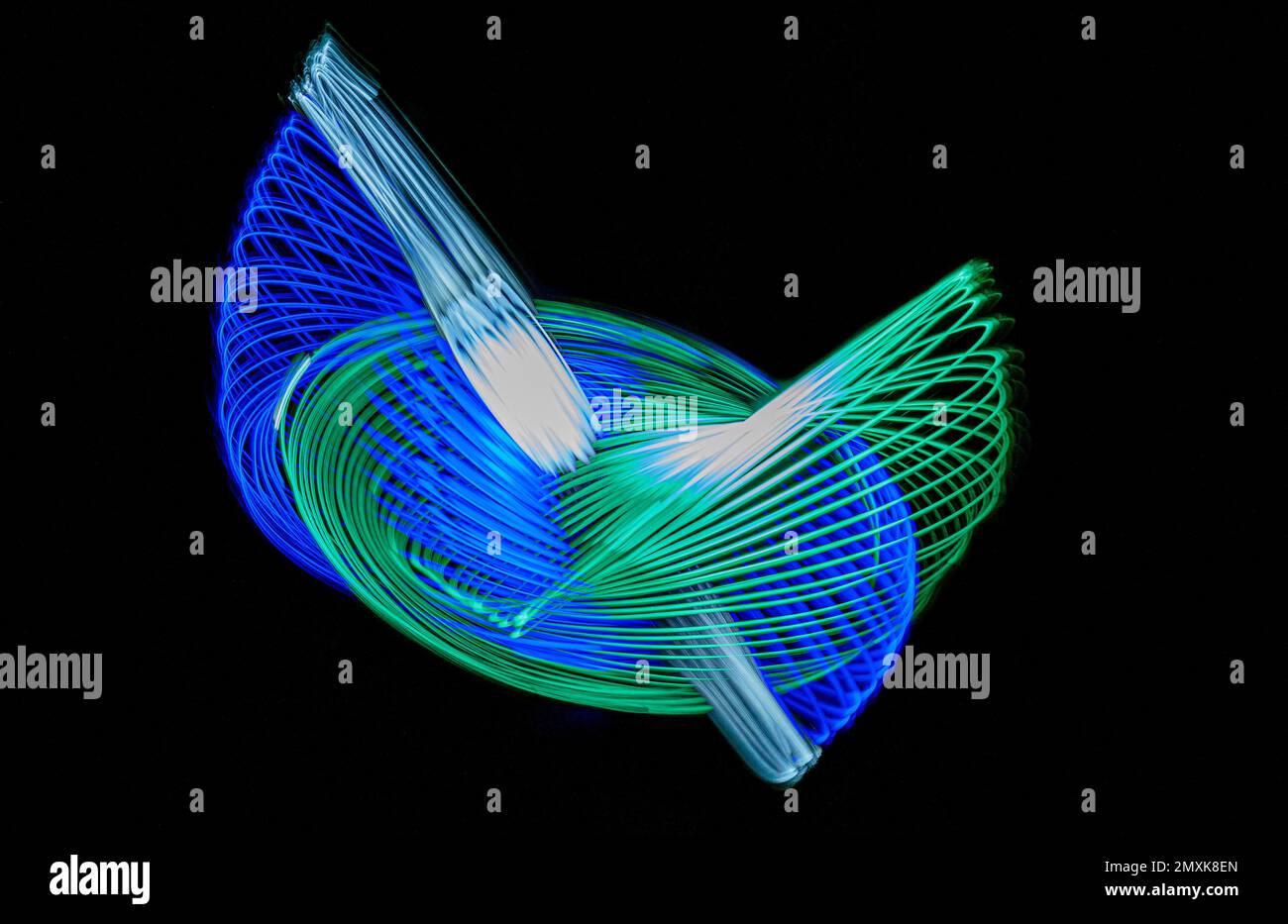 Dark background, abstract figures, long exposure, movement, pendulum ...