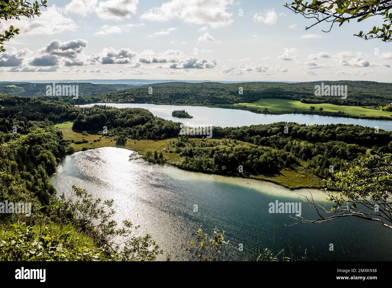 lake scenery, Lac d Ilay, Champagnole, Jura Department, Bourgogne ...