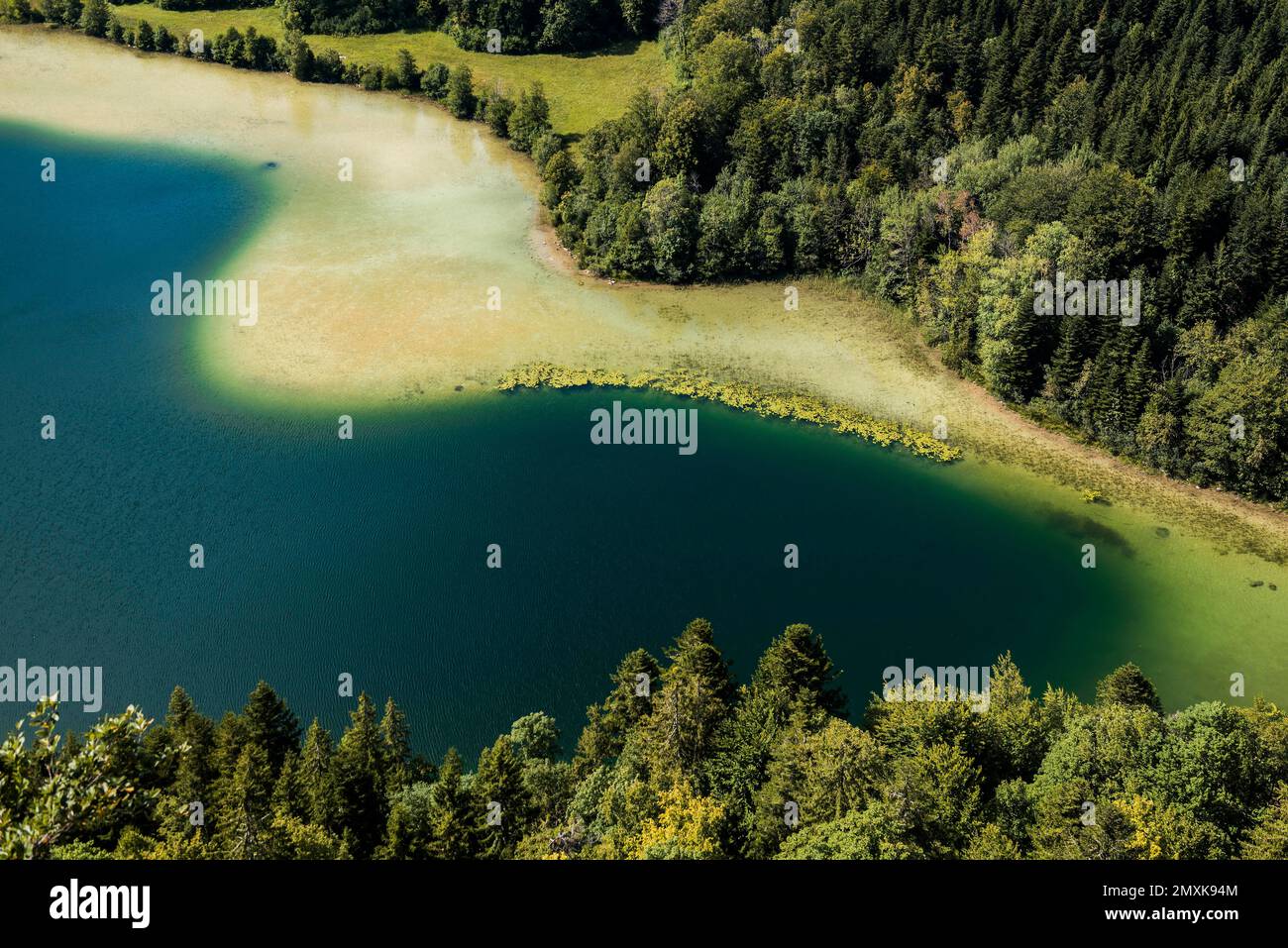 lake scenery, Lac d Ilay, Champagnole, Jura Department, Bourgogne ...