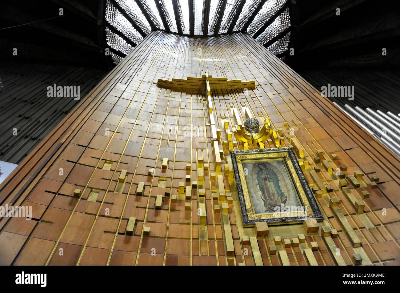 Detail, old basilica, La Basilica de Nuestra Senora de Guadalupe ...