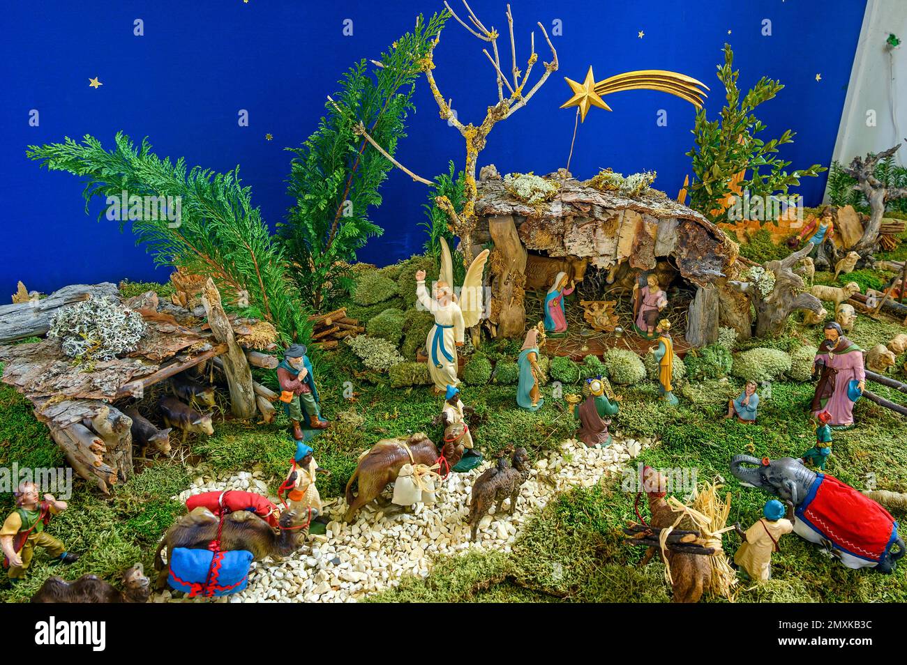 Nativity scene with the Three Kings, St. Magnus Church in Buchenberg ...