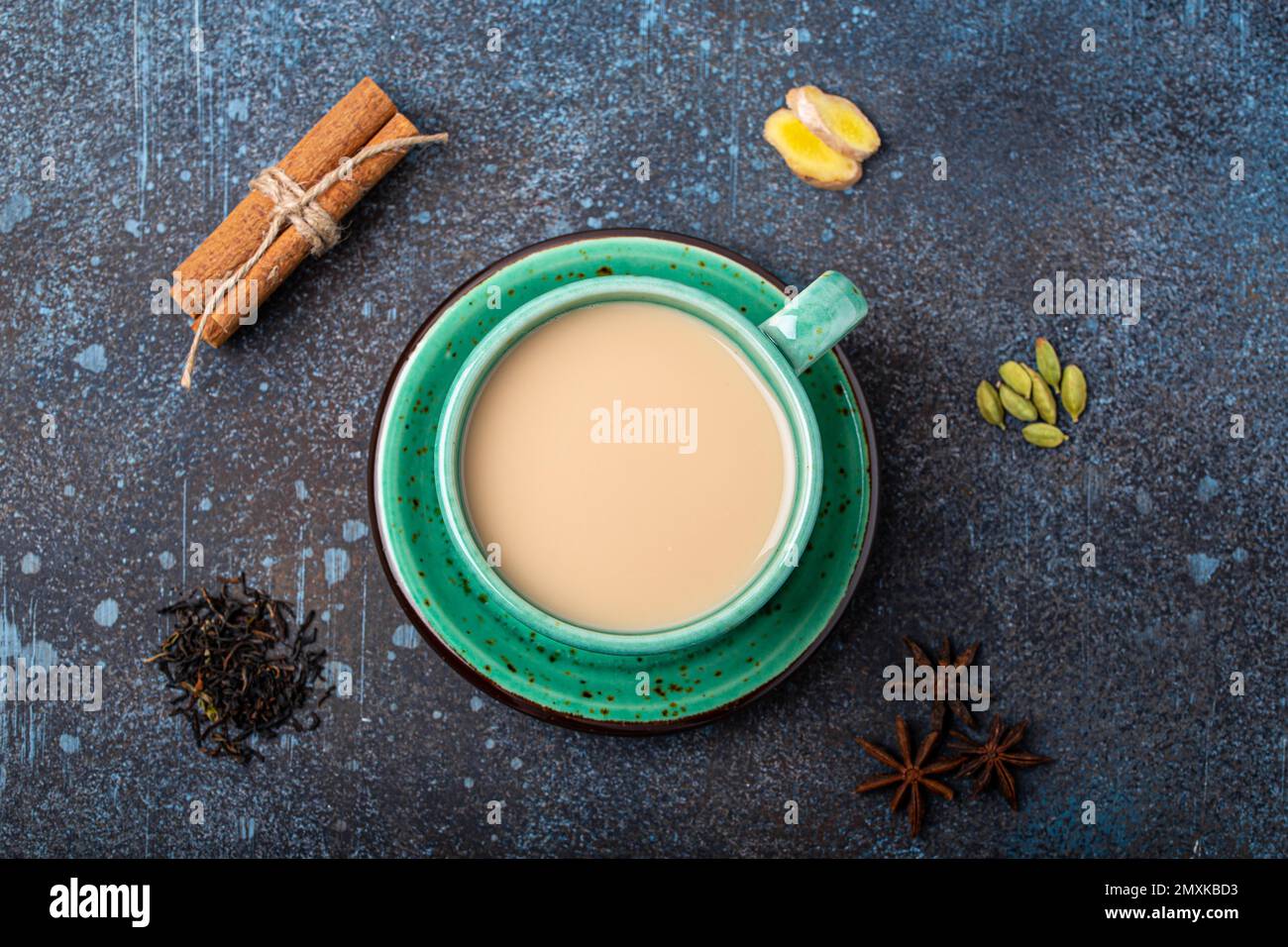 Healthy Indian beverage masala chai - tea hot drink with milk and ...