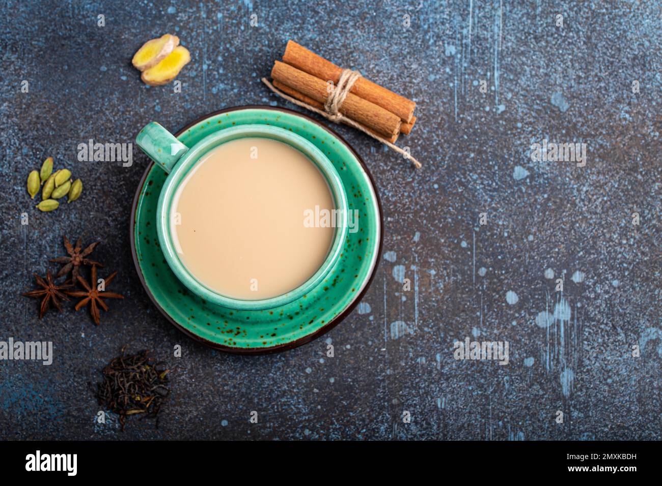 Healthy Indian beverage masala chai - tea hot drink with milk and ...
