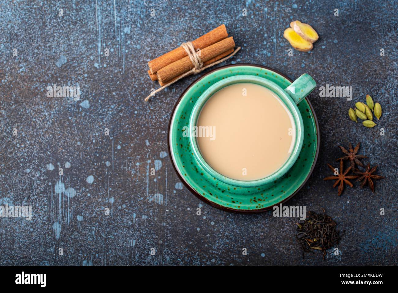 Healthy Indian beverage masala chai - tea hot drink with milk and ...