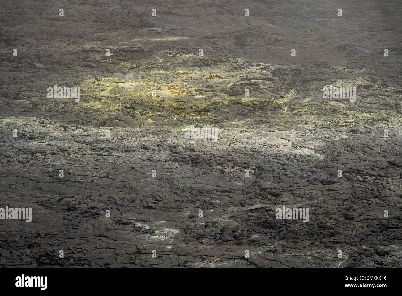 Sulphur deposits and cooled lava flows at the table volcano ...