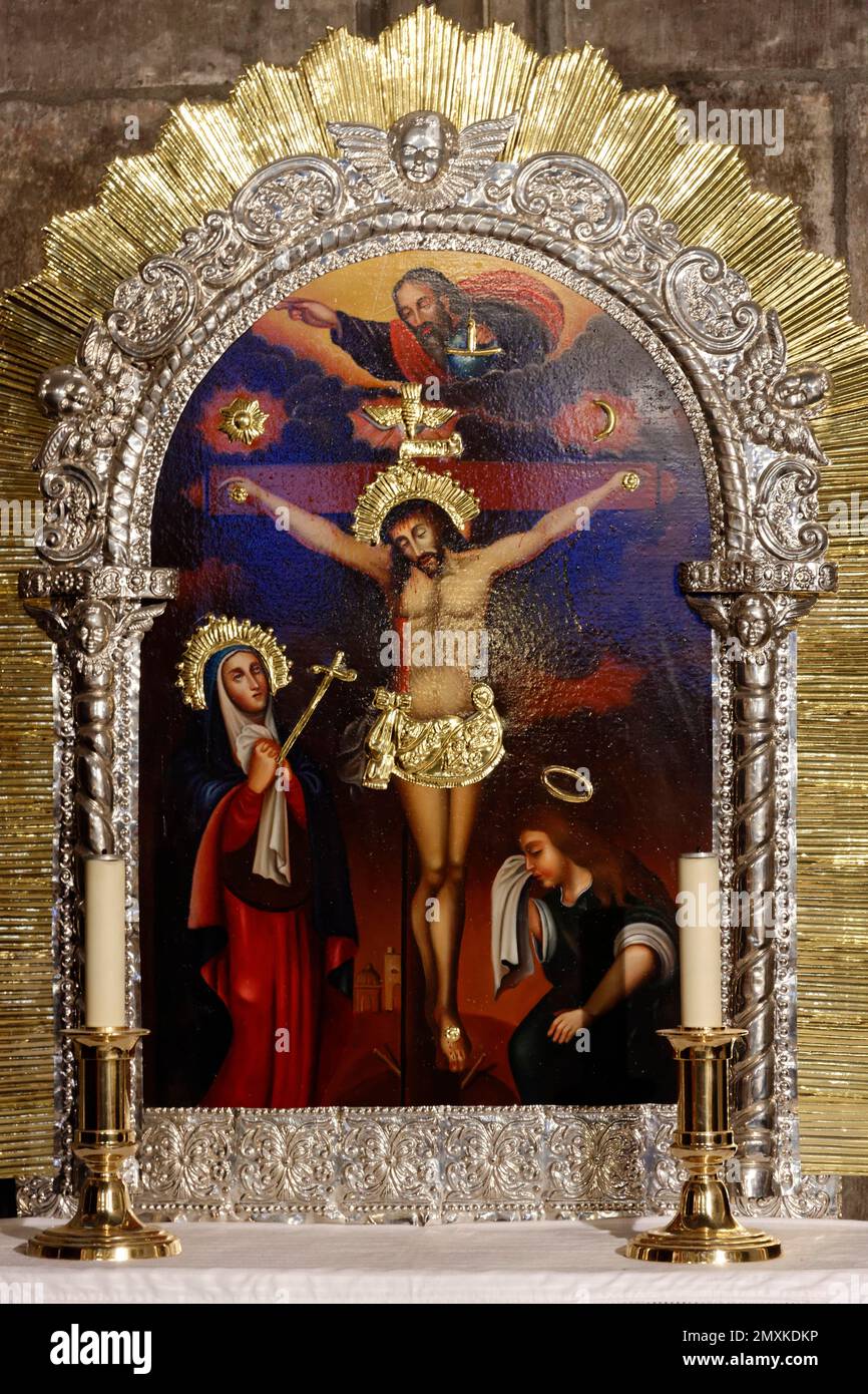 Detail, Notre Dame Cathedral, interior view, Île de la Cité, Paris, Île ...