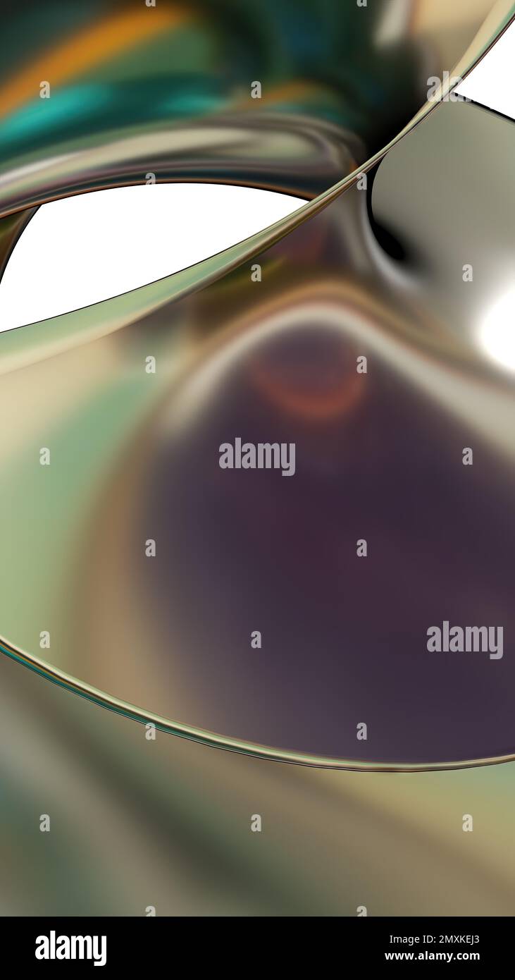 Dark Gold Isolated Metal Organic Bezier Lines Abstract Dramatic Modern ...