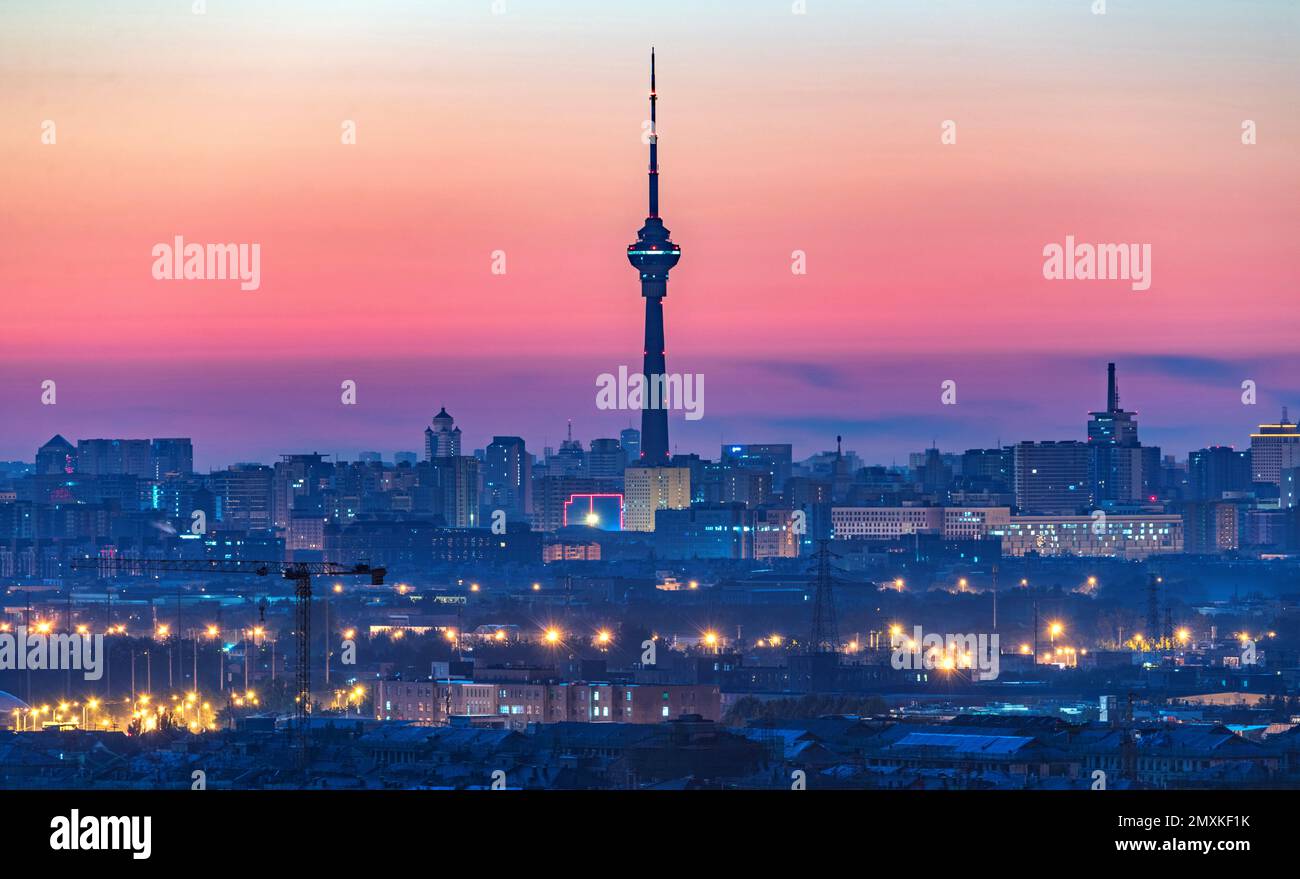 Central radio tv tower night hi-res stock photography and images - Alamy