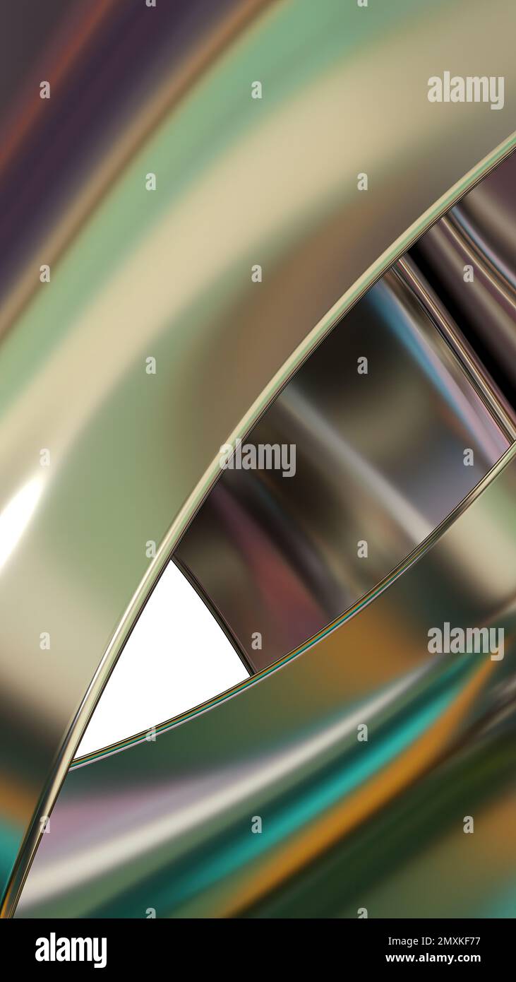 Dark gold folded organic metal plate Abstract, dramatic, modern ...