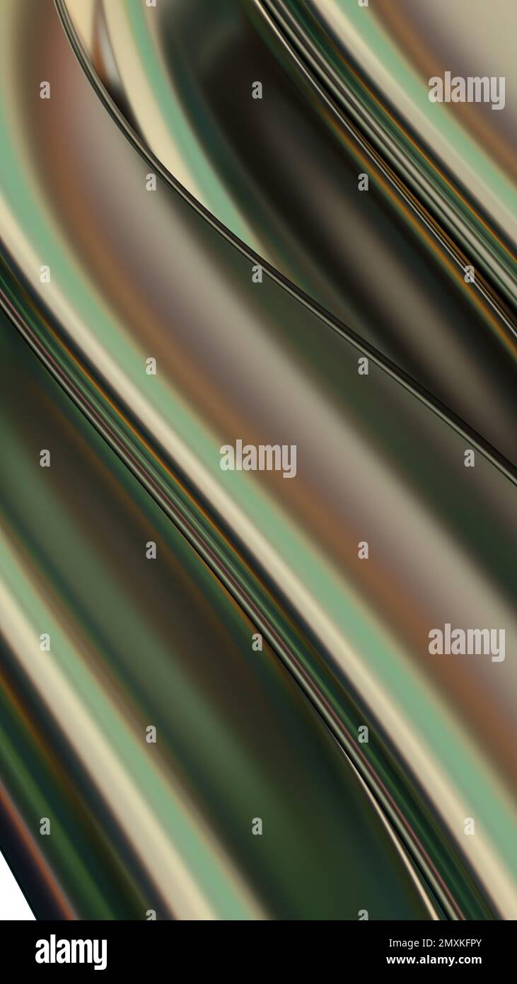 Dark gold bending and twisting metal plate Abstract, dramatic, modern ...