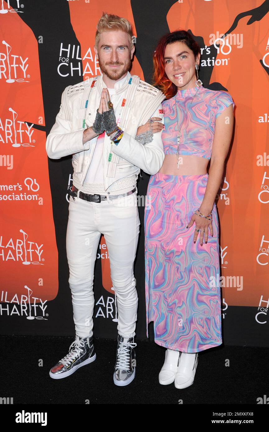Nicholas Petricca and Genevieve Schatz attend the 5th Annual Hilarity ...