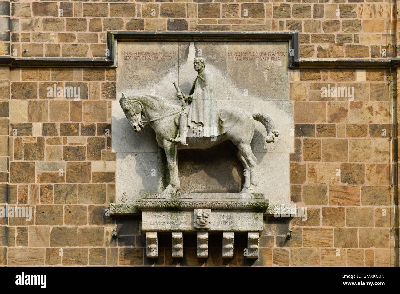 Stone figure Helmuth von Moltke, Church of Our Lady, Bremen, Germany ...
