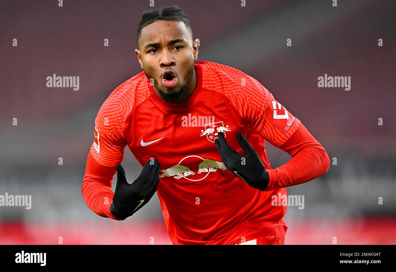 Christopher Nkunku RasenBallsport RB Leipzig RBL Goal celebration ...