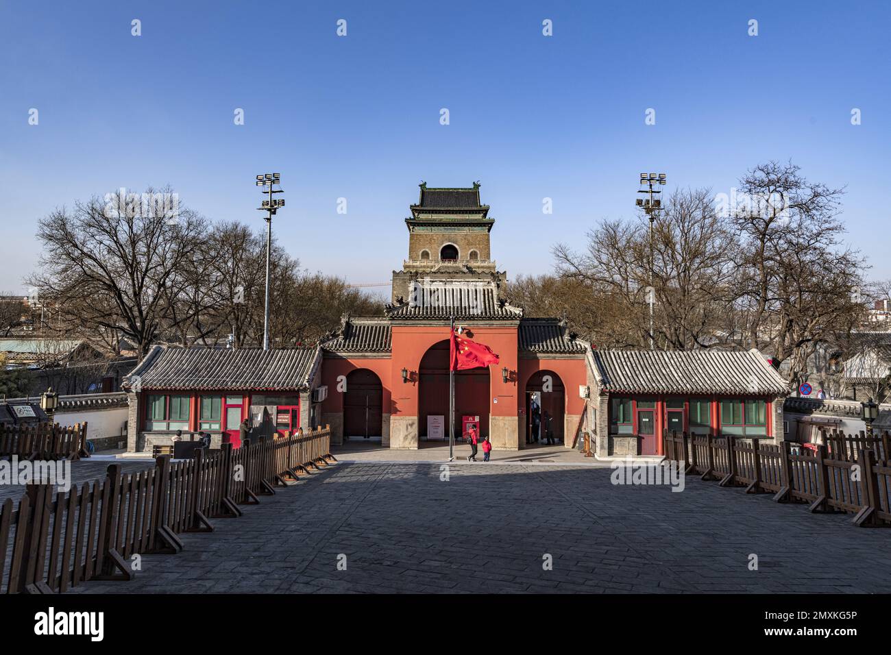 Beijing drum tower scenery Stock Photo - Alamy