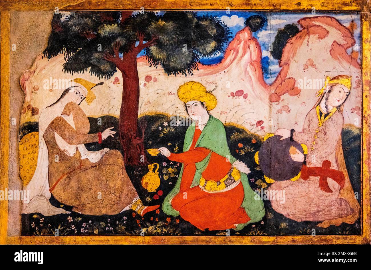 Persian Miniatures, Chehel Sotoun Palace, Isfahan, Isfahan, Iran, Asia ...
