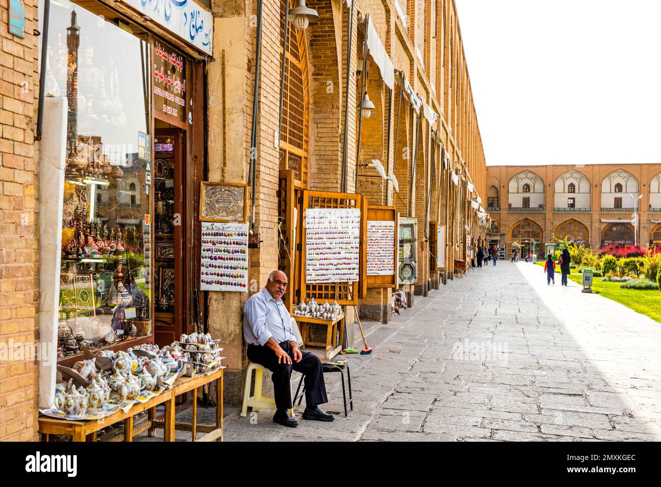 Merchants, Imam Square, Meydan-e Emam, centre of the city of Isfahan ...