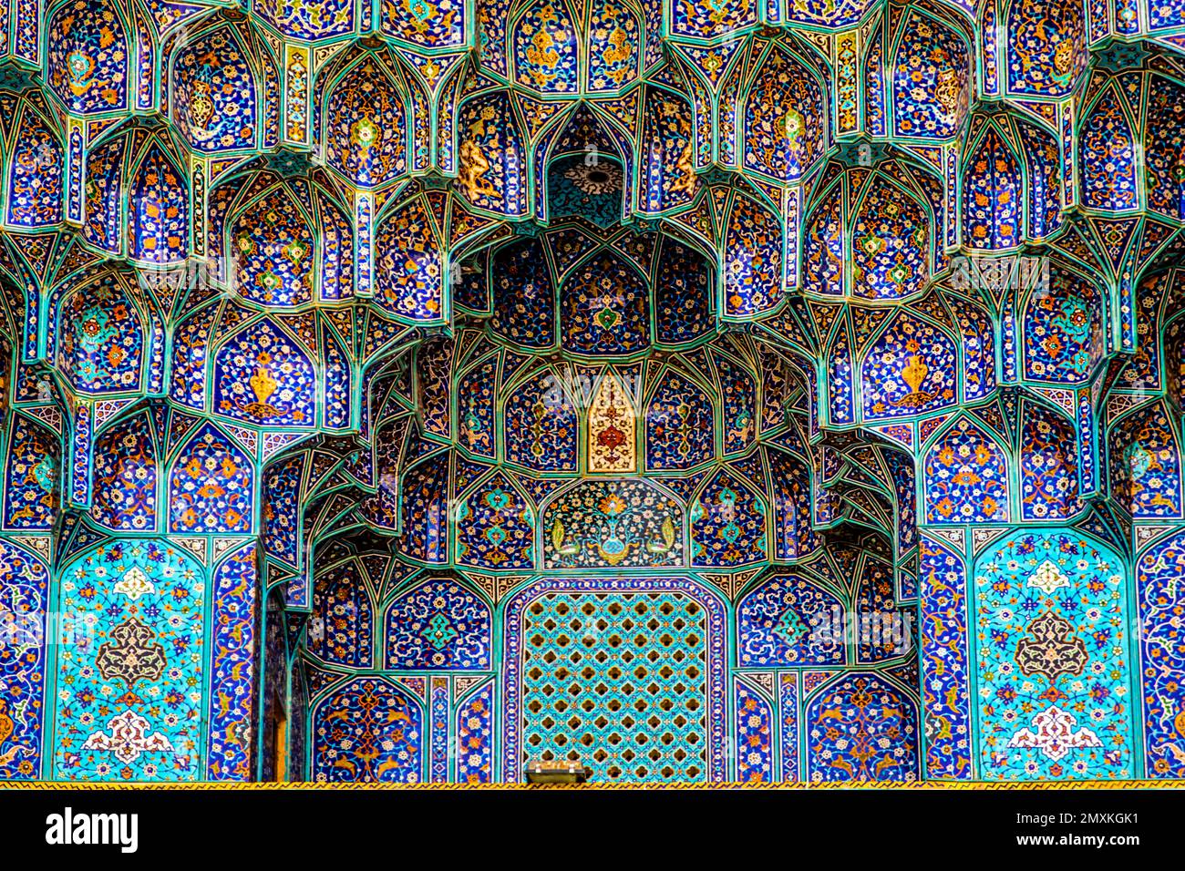 Faience Mosaics, Masjid-e Imam Mosque, Isfahan, Isfahan, Iran, Asia ...