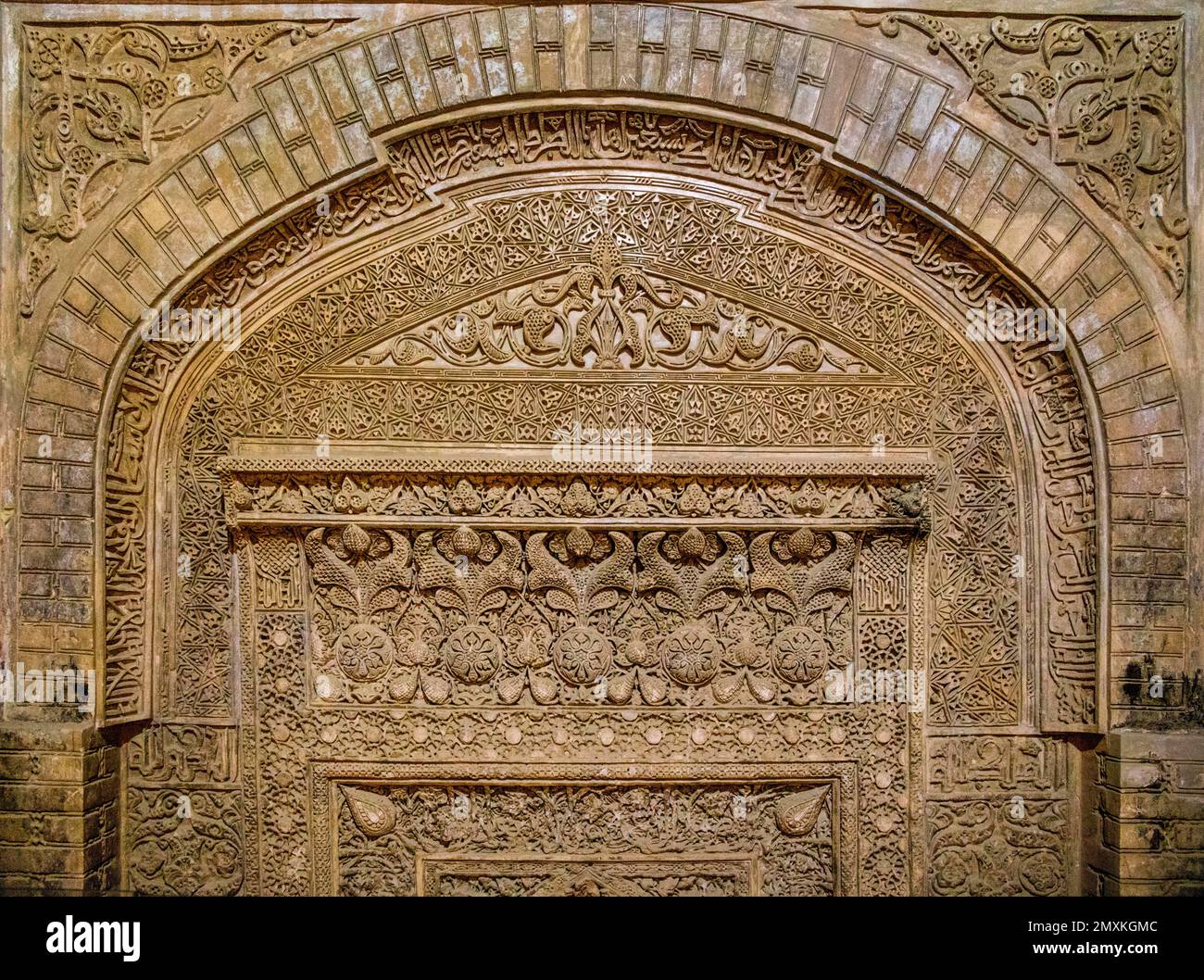 Stucco relief, Friday Mosque, Masjid-e Jomeh, Isfahan, Isfahan, Iran ...