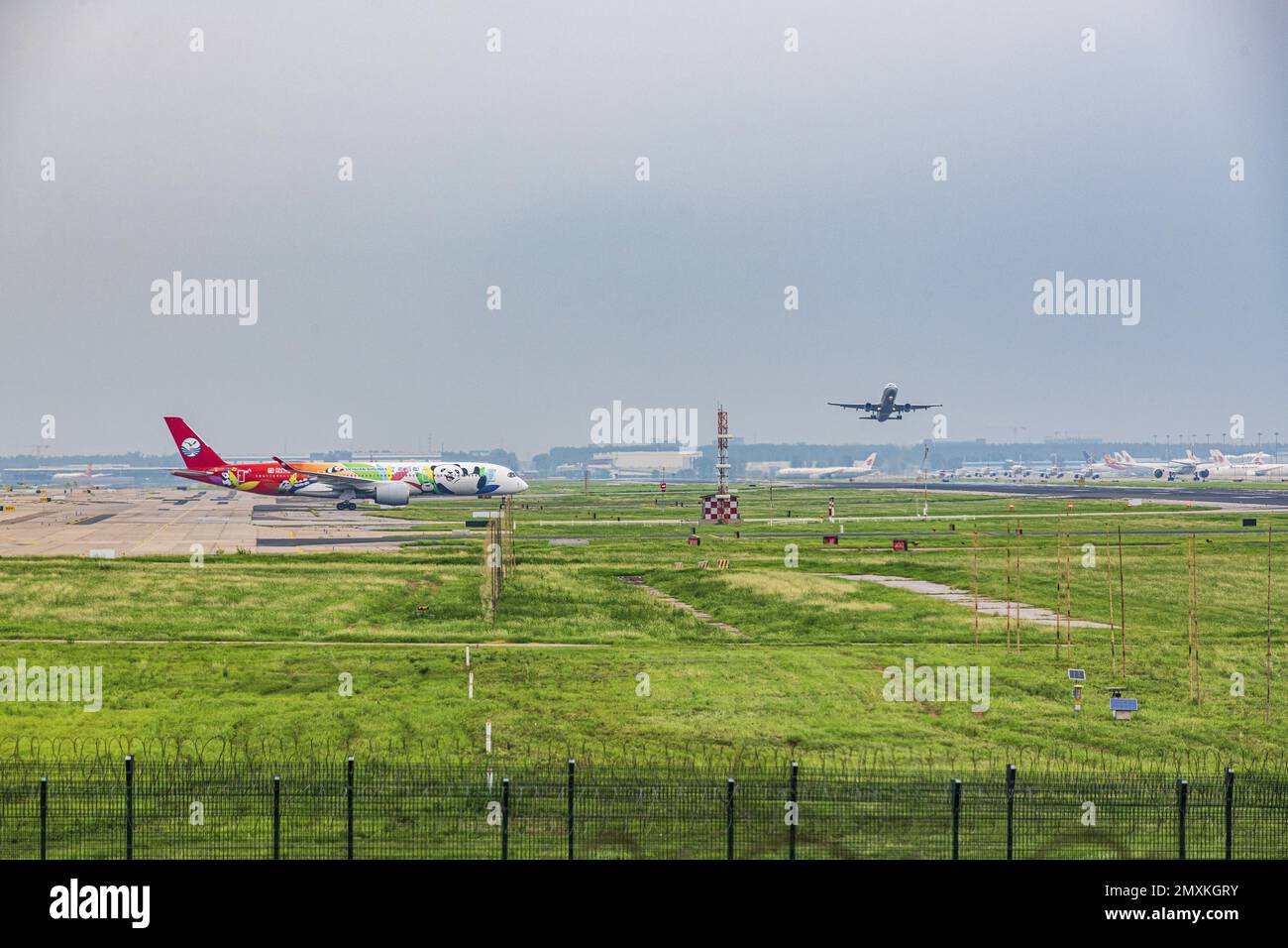 Beijing capital airport flight Stock Photo - Alamy
