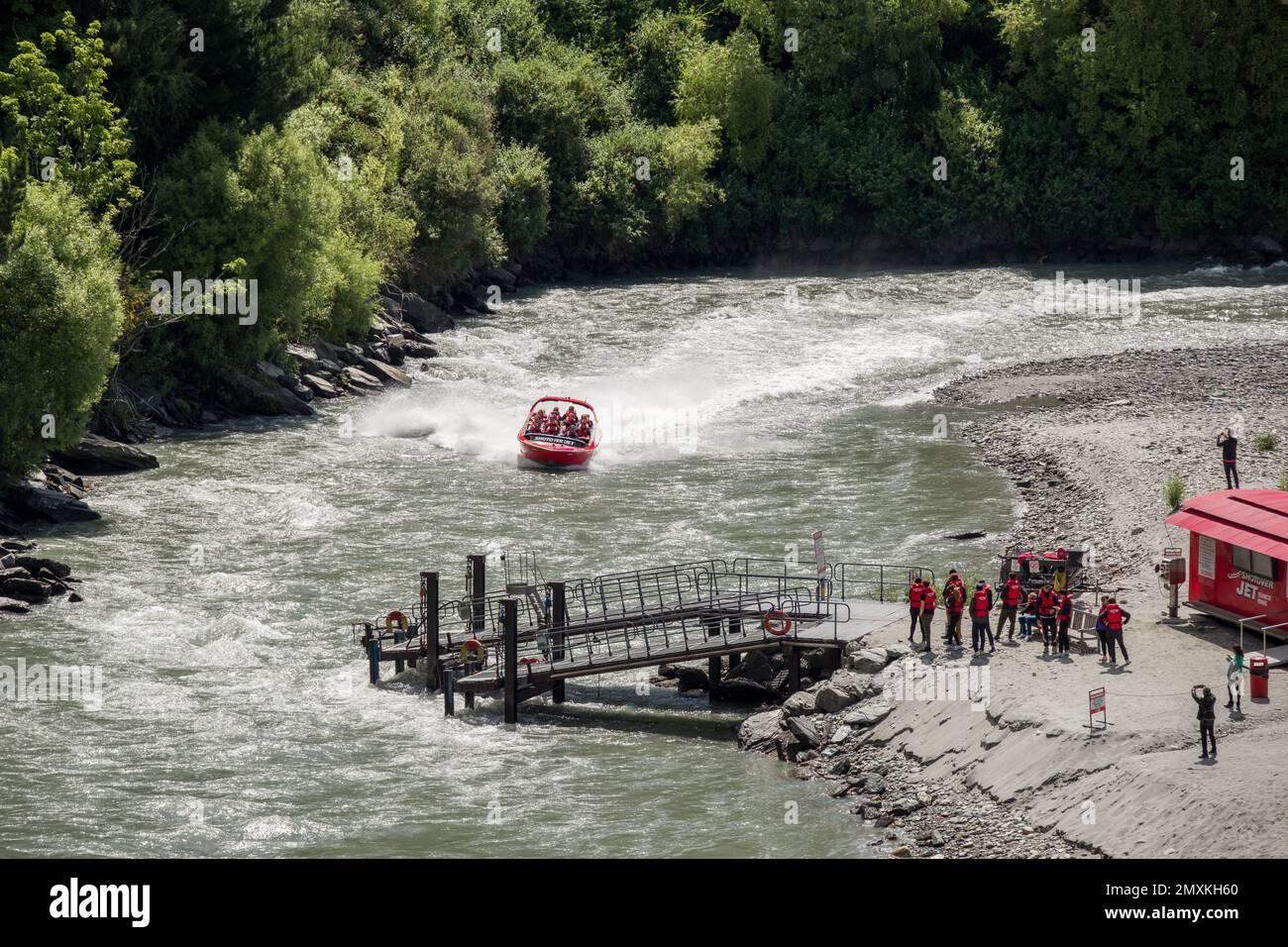 Shotover River, Queenstown, New Zealand - 20th December 2022: A ...
