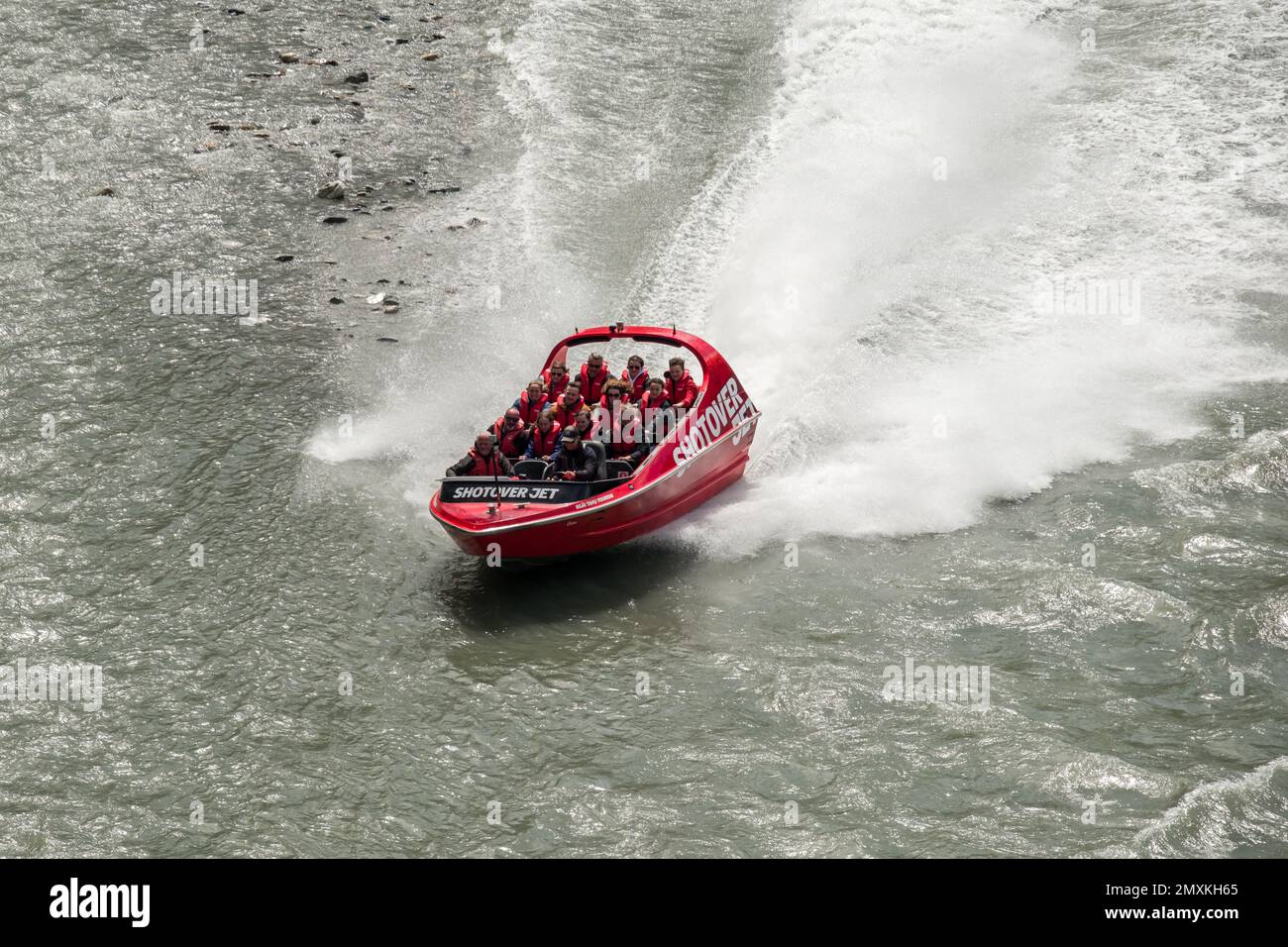 Shotover River, Queenstown, New Zealand - 20th December 2022: A ...