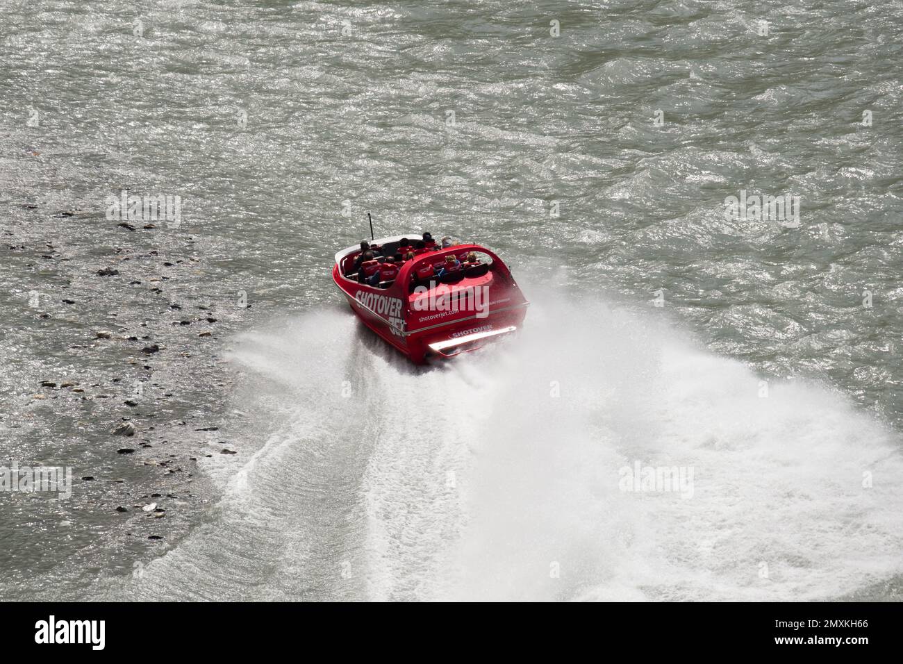 Shotover River, Queenstown, New Zealand - 20th December 2022: A ...