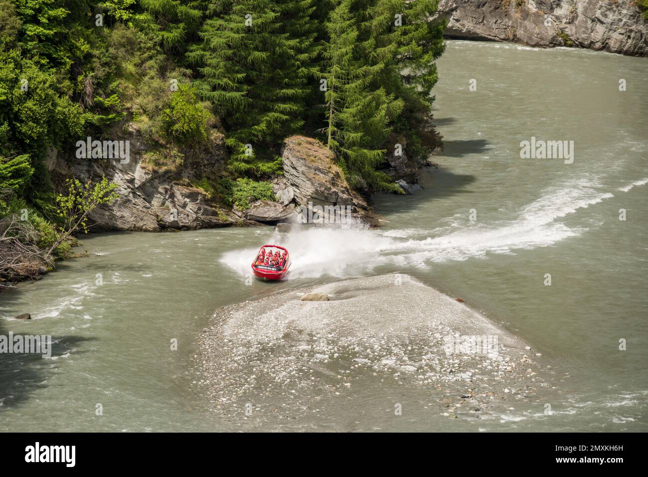 Shotover River, Queenstown, New Zealand - 20th December 2022: A ...