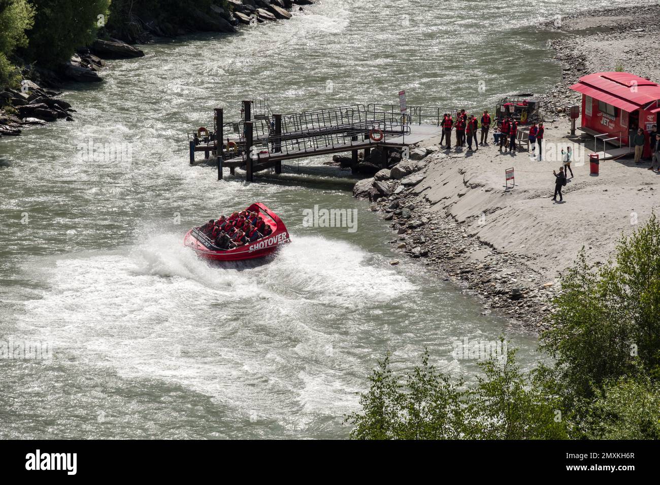 Shotover River, Queenstown, New Zealand - 20th December 2022: A ...