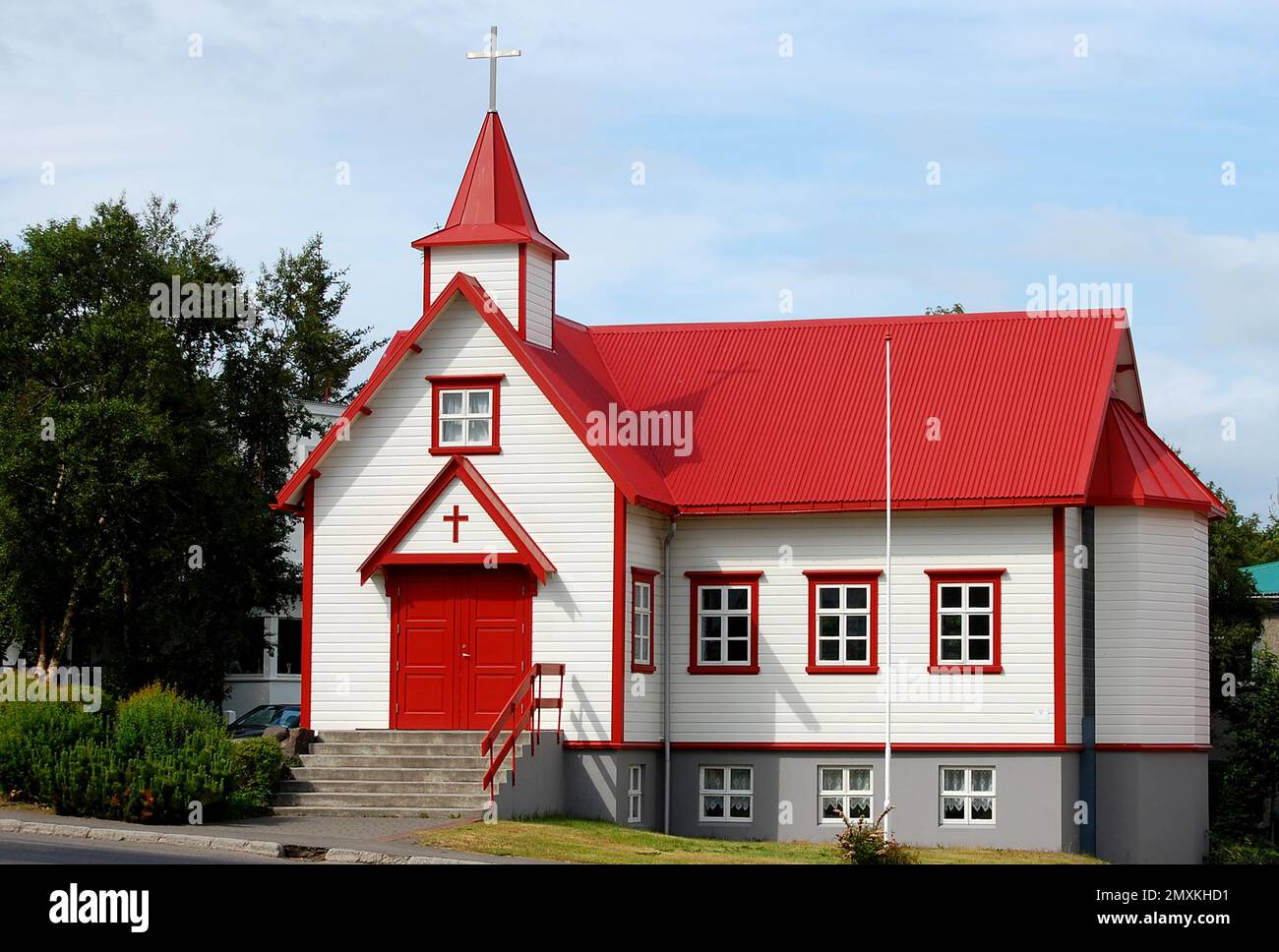 Traditional buildings of Akureyri, Iceland, Europe Stock Photo - Alamy