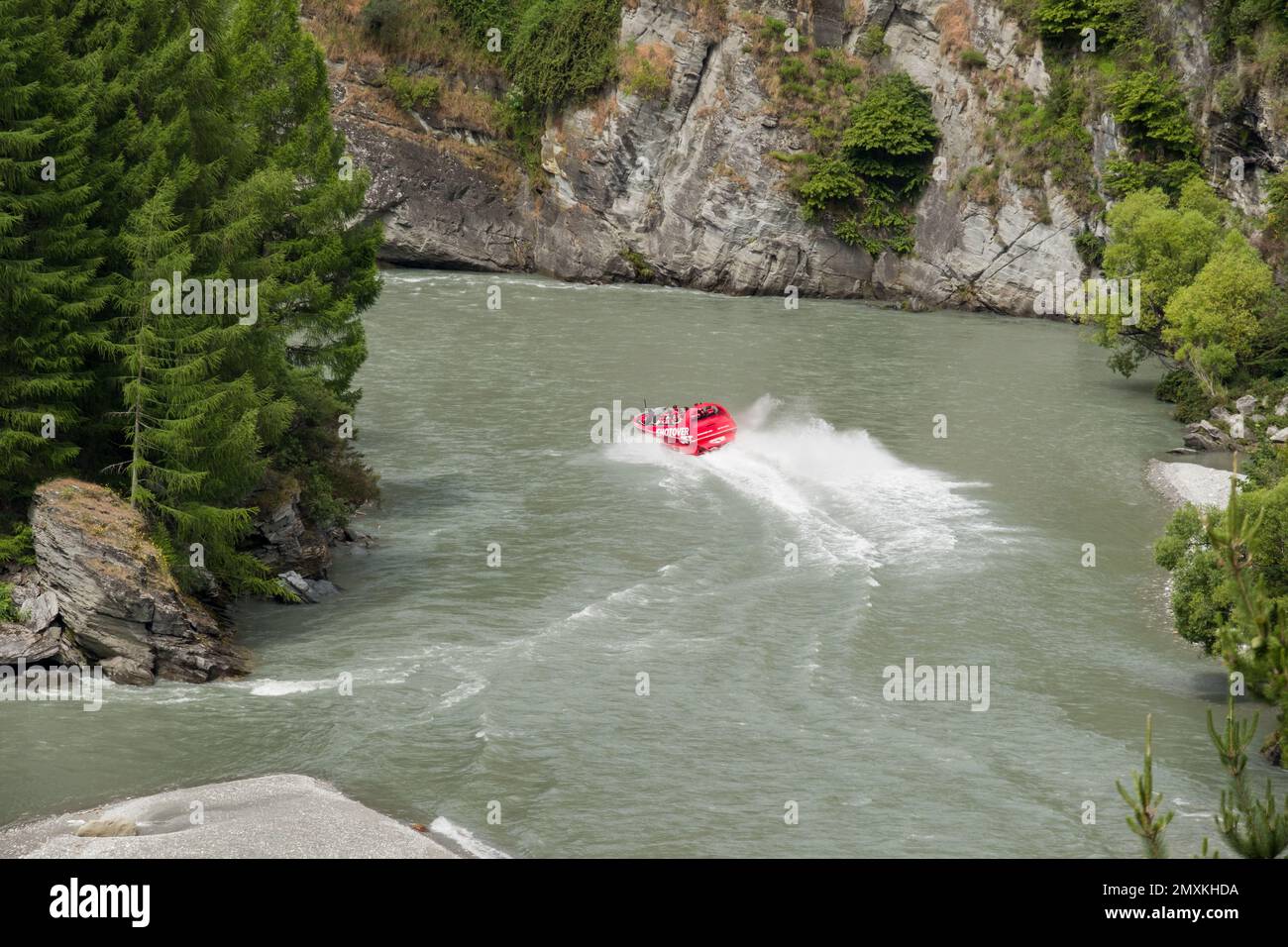 Shotover River, Queenstown, New Zealand - 20th December 2022: A ...