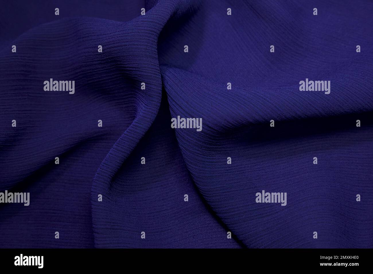 Blue fabric background. Blue cloth waves background texture. Blue fabric cloth textile material ...