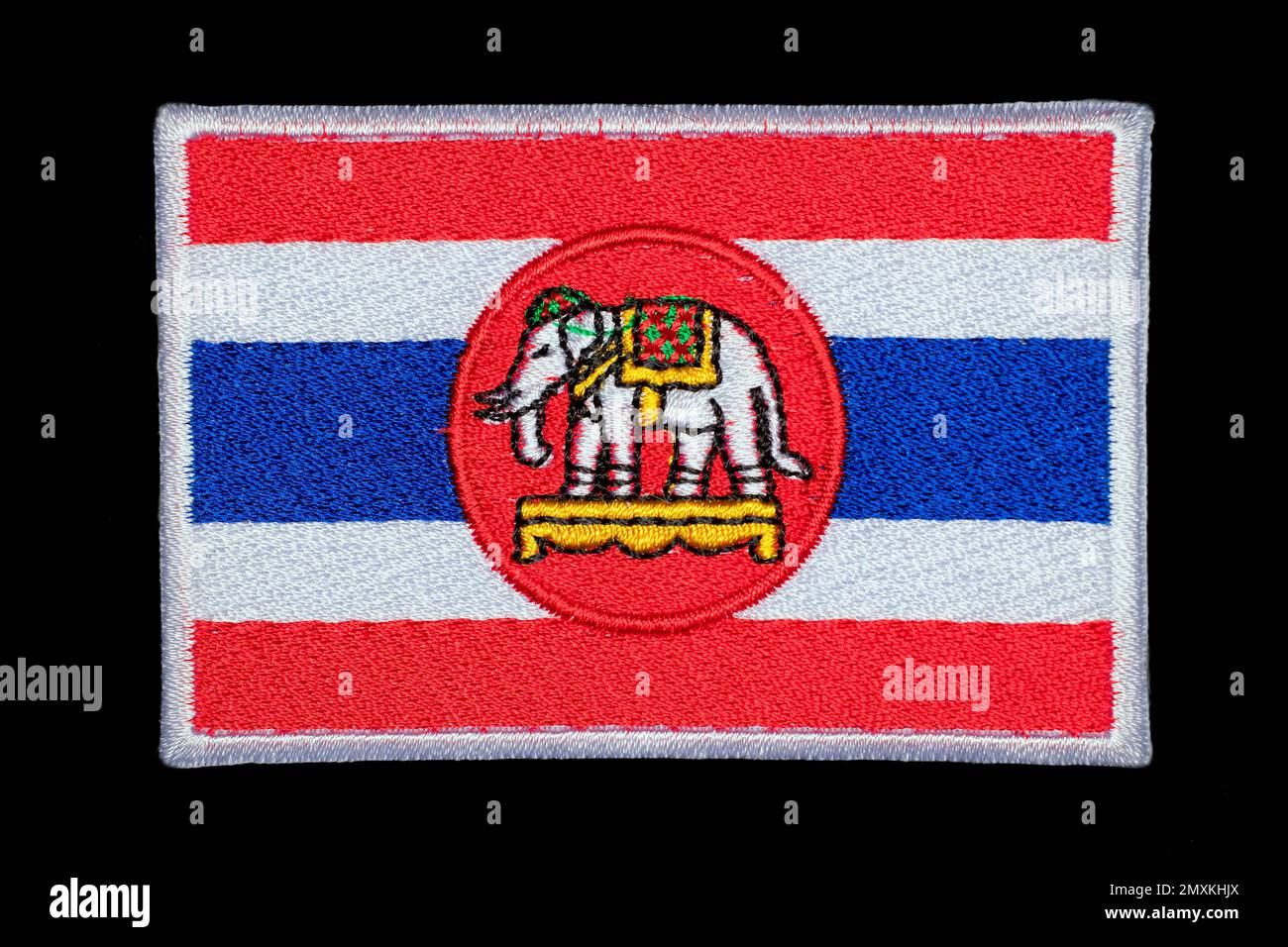 Patch with the Thai flag and a white elephant in the centre Stock Photo ...