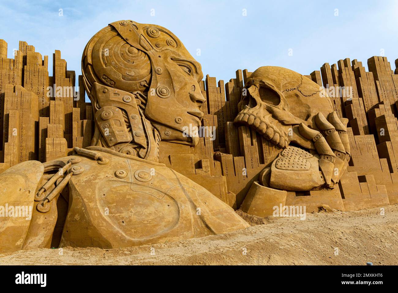 Sand figures at the Søndervig Sand Figure Festival in, Søndervig ...