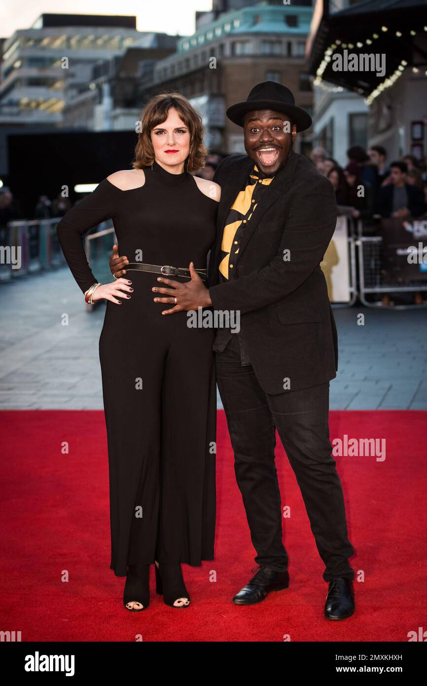 Actors Anna Ceesay and Babou Ceesay pose for photographers upon arrival ...