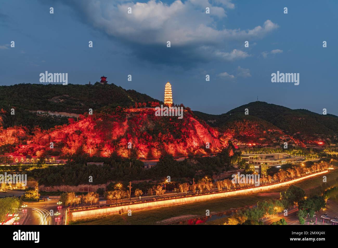 Night at yanan forever Stock Photo - Alamy