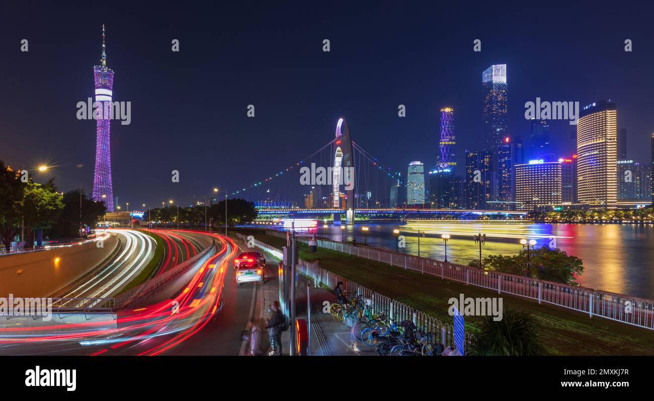 China guangzhou neon lights night hi-res stock photography and images ...
