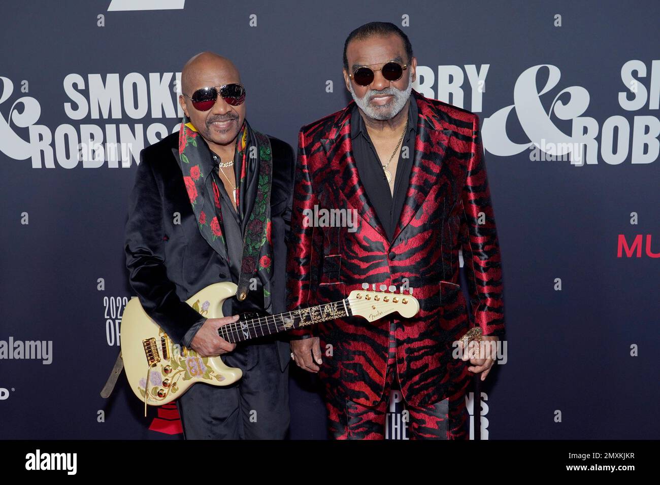 Ernest Isley, left, and Ronald Isley, of The Isley Brothers, arrive at ...