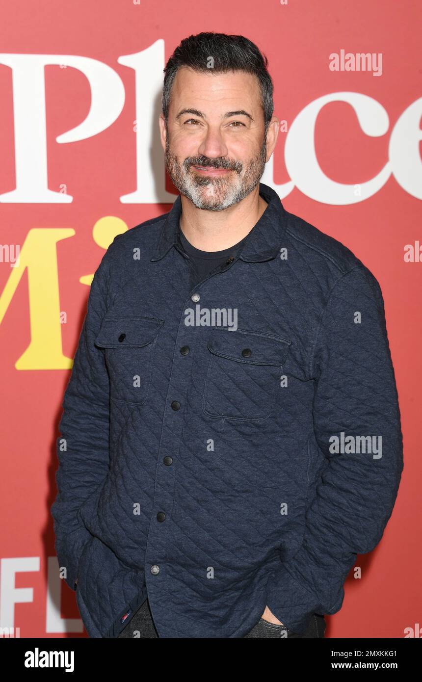 LOS ANGELES, CALIFORNIA - FEBRUARY 02: Jimmy Kimmel attends the world ...