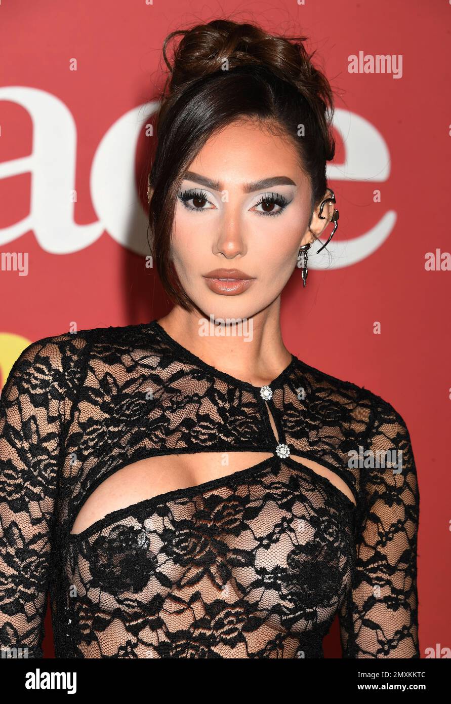 LOS ANGELES, CALIFORNIA - FEBRUARY 02: Francesca Farago attends the world premiere of Netflix's ...