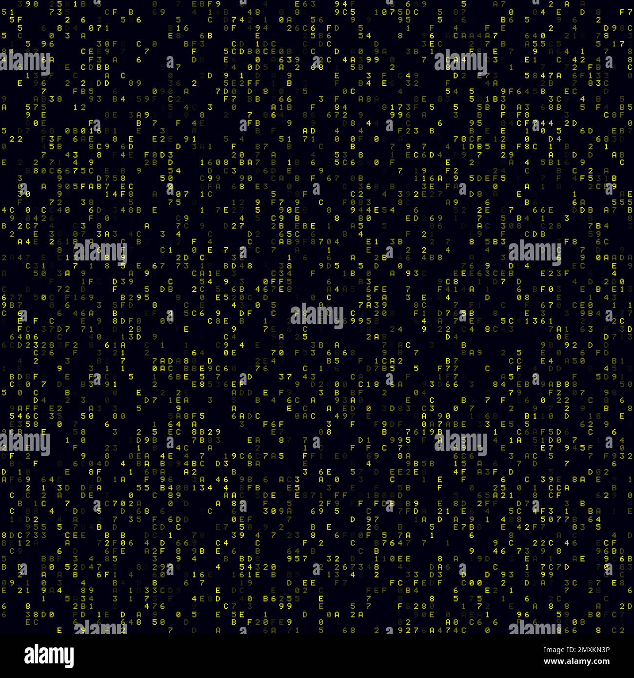 Futuristic tech background. Yellow sparse hexademical background. Big ... Futuristic tech background. Yellow sparse hexademical background. Big ...