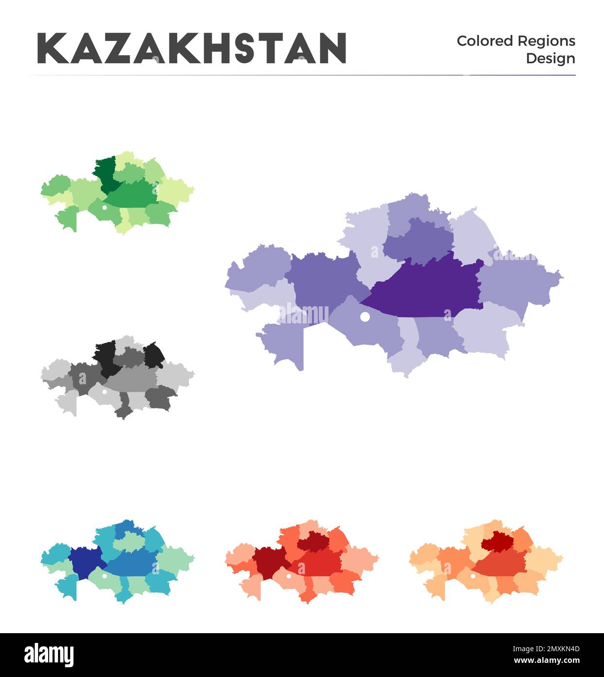 Kazakhstan map collection. Borders of Kazakhstan for your infographic ...