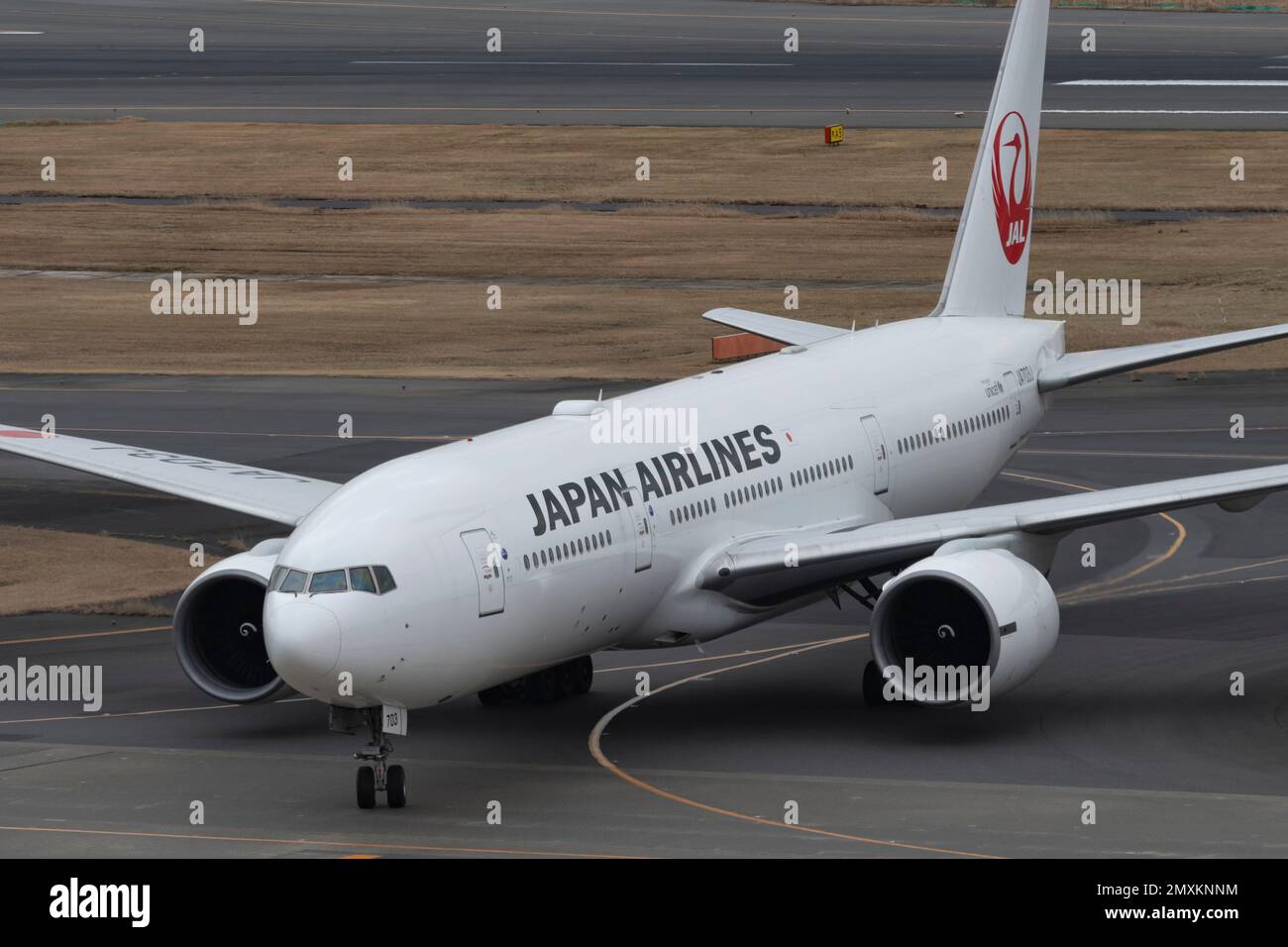 Tokyo, Japan. 2nd Feb, 2023. A Japan Airlines Boeing 777, tail number ...