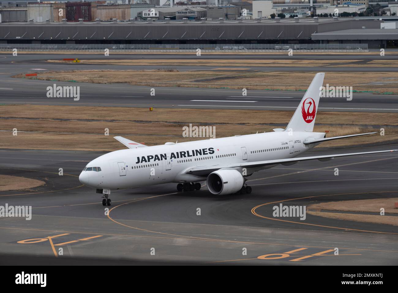 Tokyo, Japan. 2nd Feb, 2023. A Japan Airlines Boeing 777, tail number ...