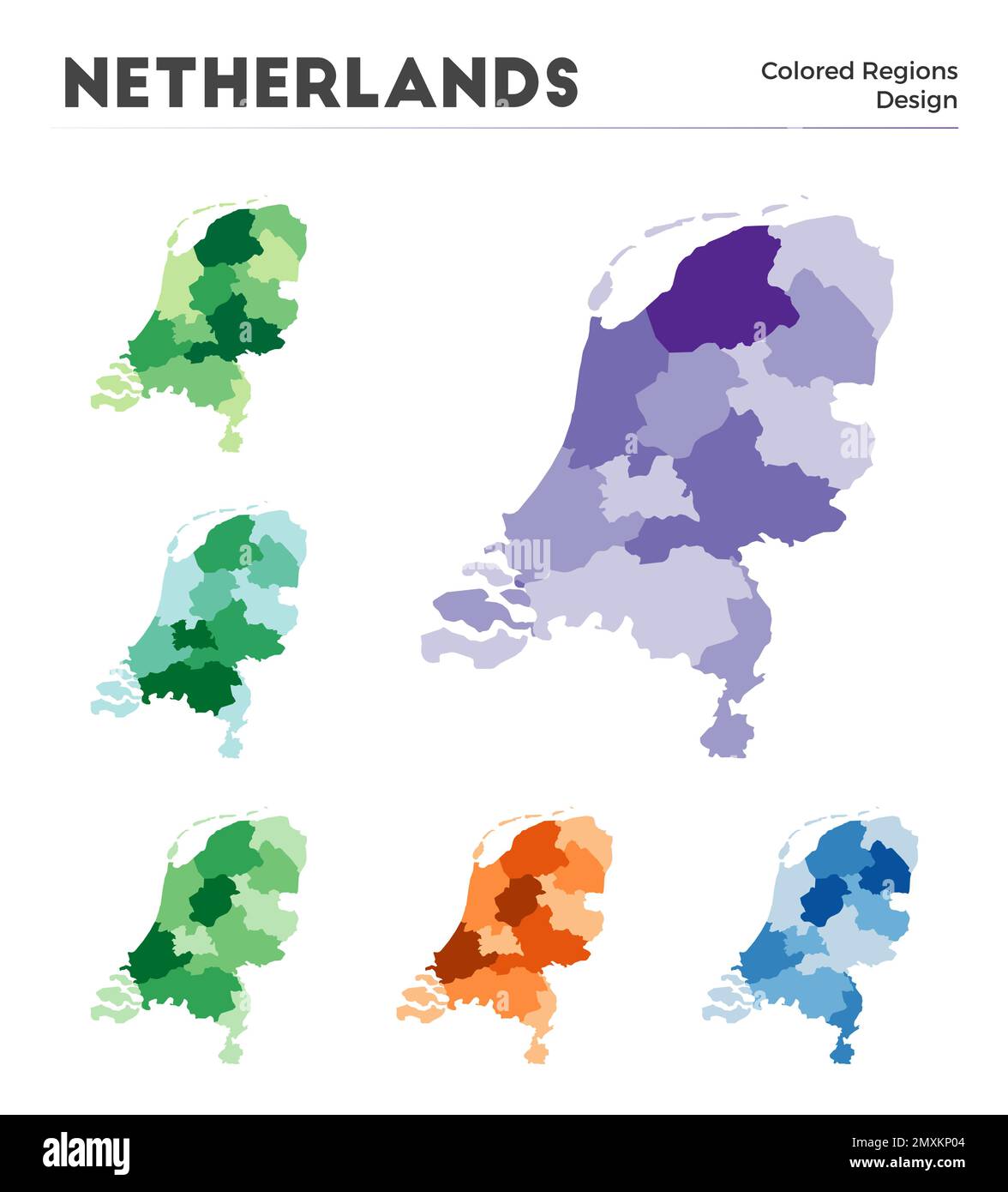 Netherlands map collection. Borders of the Netherlands for your infographic. Colored country ...