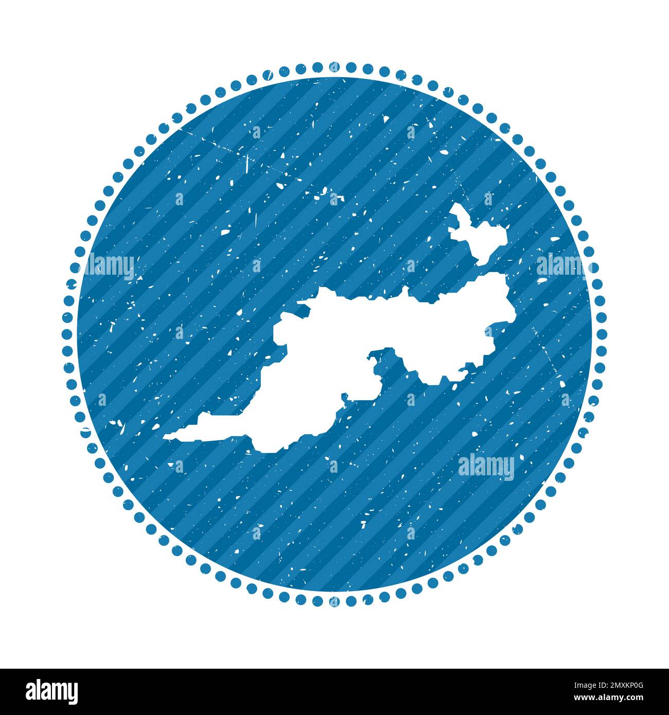Guana Island striped retro travel sticker. Badge with map, vector ... Guana Island striped retro travel sticker. Badge with map, vector ...